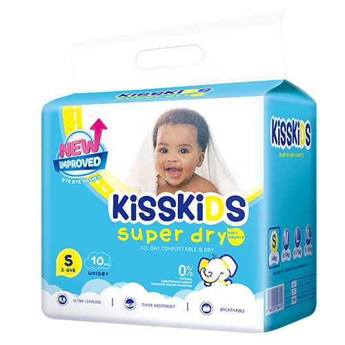 KISSKIDS Super Dry Diapers (S10)
